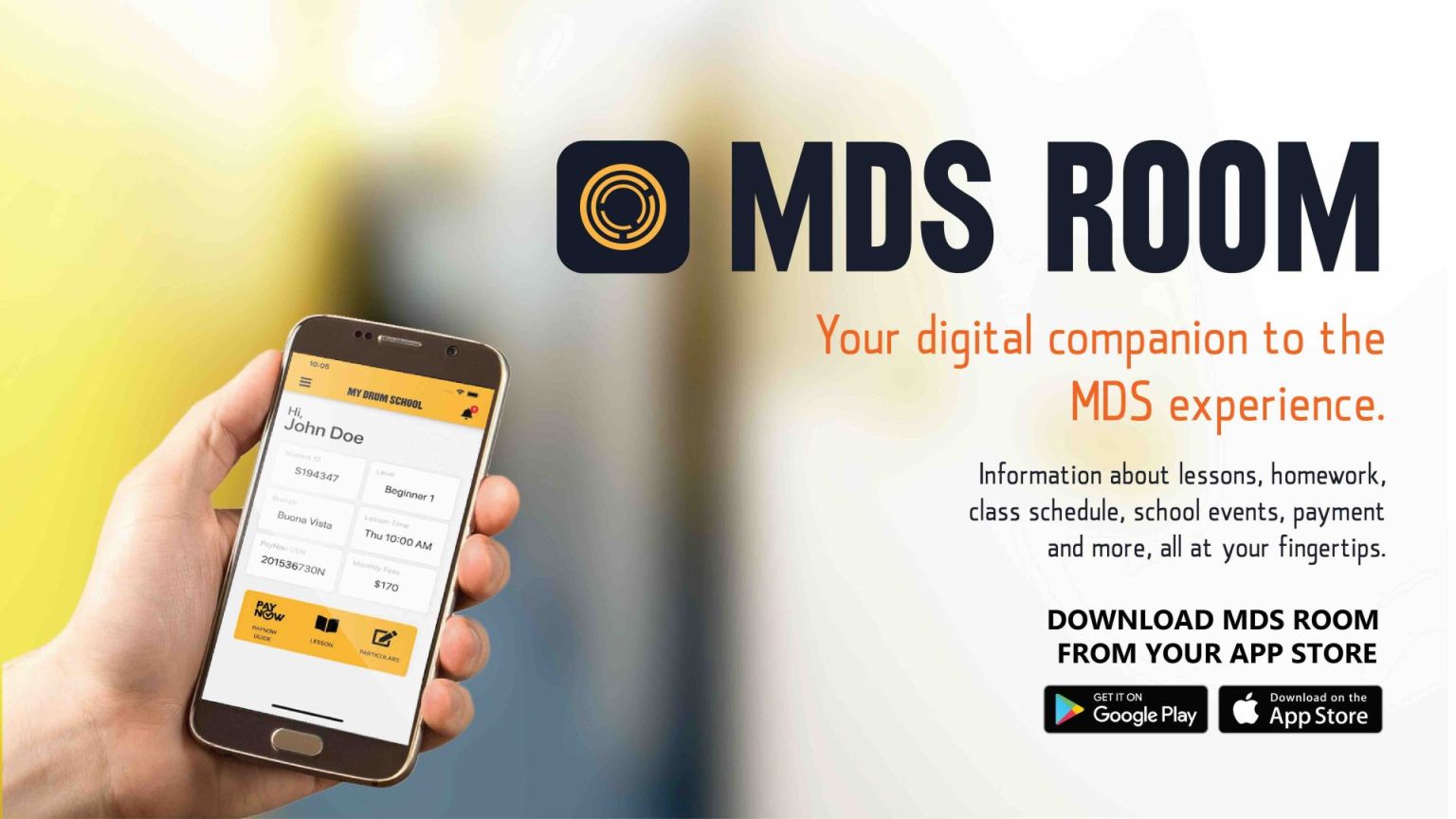 What is MDS Room App? Where can I get it? - My Drum School - Singapore